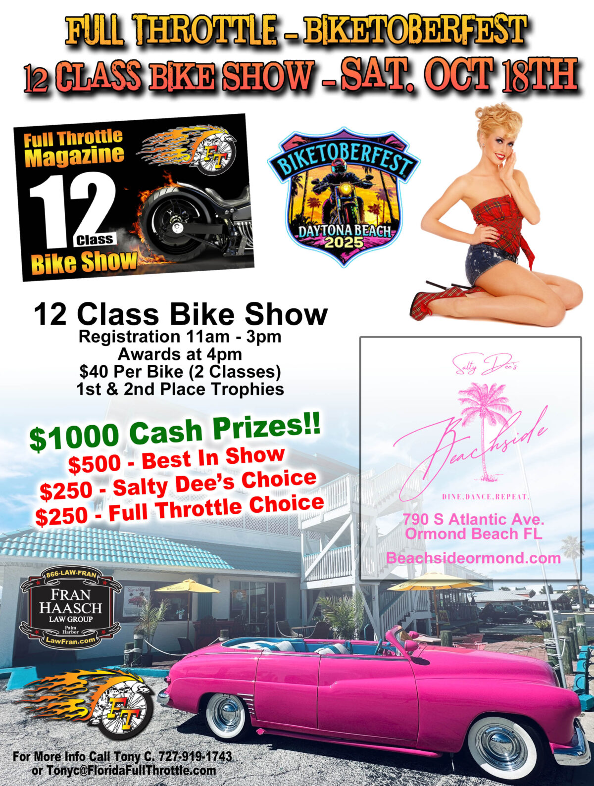 Salty Dee's Beachside Bike Show for Biketoberfest 2025 - $1000 CASH ...
