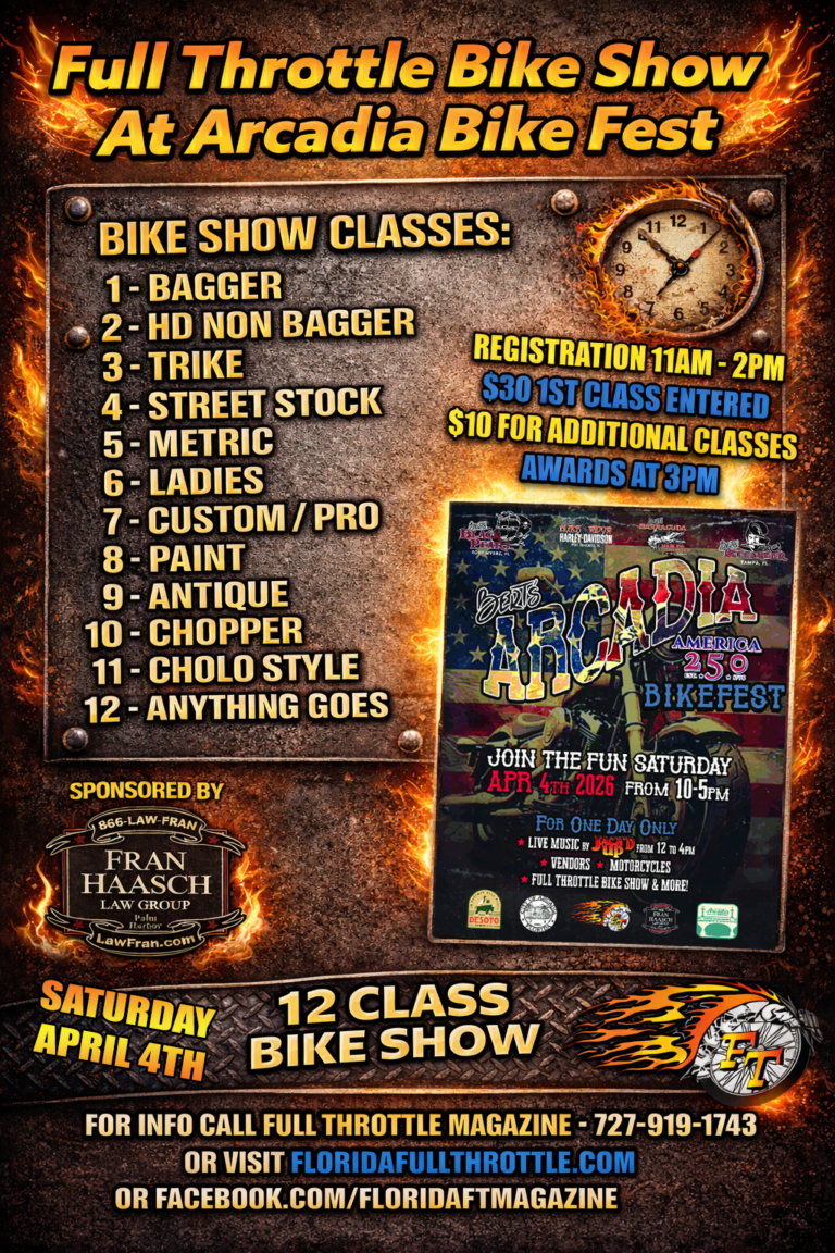 Arcadia Bike Fest - Bike Show - Florida Full Throttle Magazine